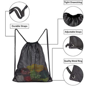 China Heavy Duty Mesh Drawstring Bag Cheap Promotional Practical ...