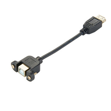 China USB 2.0 Panel Mount Printer B Female To A Female Socket on Global ...