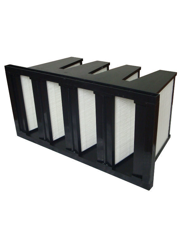 High efficiency v-shape mini pleat design microfiber glass M6 ...