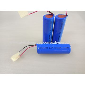 China Lithium-ion Batteries,Hypercell ICR16500 3.7V/1200mA with PCM ...