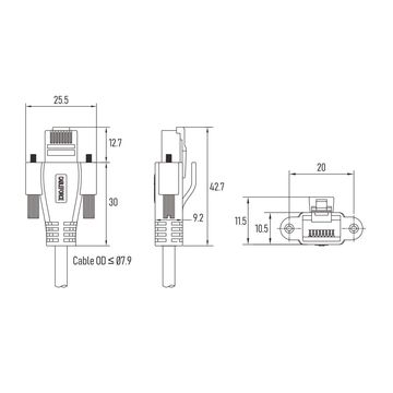 China Ethernet Patch Cables Double Ended RJ45 8P8C Male Plug with ...