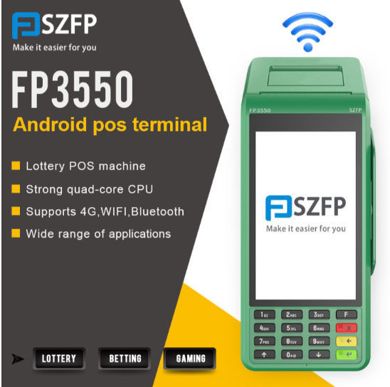 China Android 6.0 smart handheld pos system with printer for lottery ...
