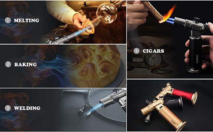 Honest Double jet flame torch lighter, Torch lighter Mini torch lighter ...