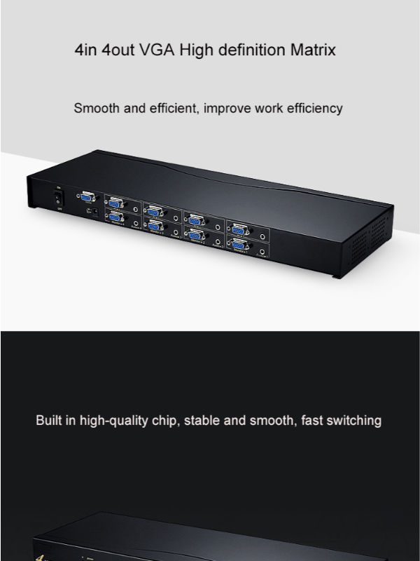 China Factory can OEM 4 input 4 output VGA Matrix 4x4 VGA matrix Hot ...