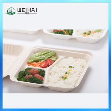China Folding food boxes Paper pulp molded products, environmental ...