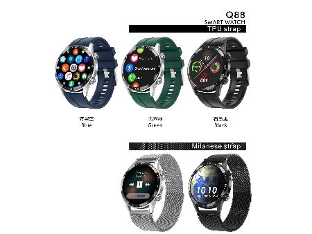 Q88 Waterproof Smart Watch Heart Rate Blood Pressure Oxygen Monitor For ...