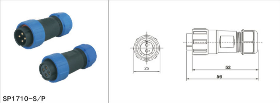 China SP17 SP21 SP13 2-9 pin Aviation Circular Connector IP67/IP68 ...