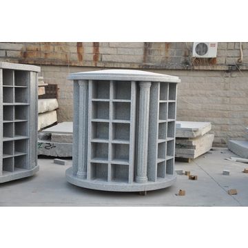 China 72 Niches Hexagon Granite Columbaria with Flute Column for ...