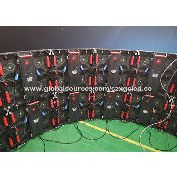 China Right angle P4.81 outdoor 500X500mm rental curved LED display ...