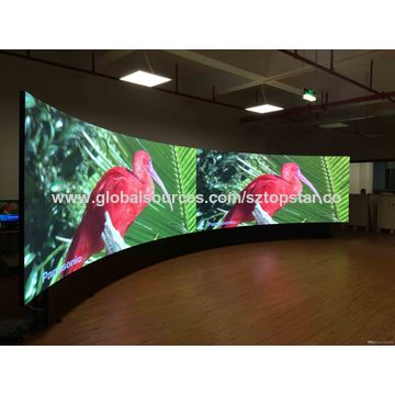 China Indoor P2 fixed LED Display corner LED Screen Billboard LED panel ...