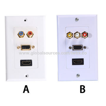 China HDMI + VGA + RCA Faceplates, Made of ABS on Global Sources,ABS ...