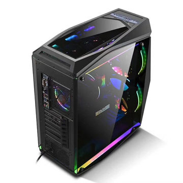 China 2021 new Gaming Computer Case With RGB Fans & Tempered Glass EATX ...