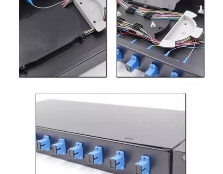 FTTH 12-24 core SC/FC/ST/LC rack mount Splicing fiber Optic patch panel ...