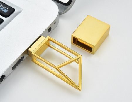 China Professional 1GB 2GB 4GB 8GB 16GB genuine chip key metal golden ...