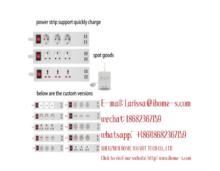 China Smart power strip with USB port,4 usb port support quickly charge ...