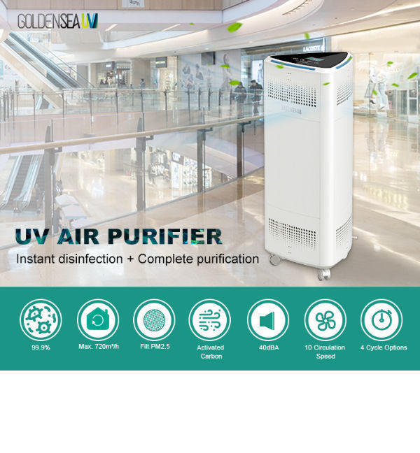 UVC air purifier UV sterilizer lamp ultraviolet light disinfection ...