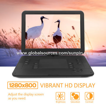 China 15 Inch Wide screen Portable DVD Player built-in 5 hour ...