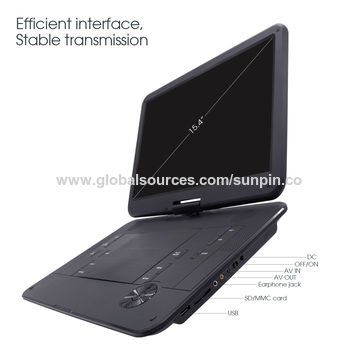 China 15 Inch Wide screen Portable DVD Player built-in 5 hour ...