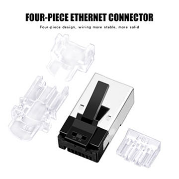 China RJ45 Cat6/Cat6a Locking 3-pcs Plug with Boot for Solid or ...