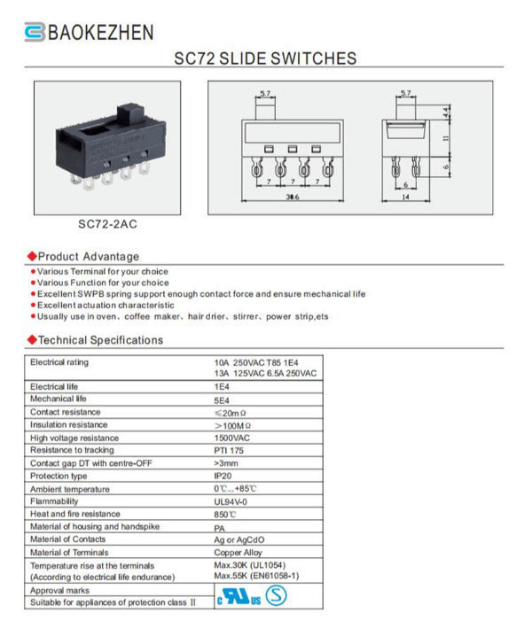 Various Terminals SMD right angle 0.5A 50VDC Miniature slide switch ...