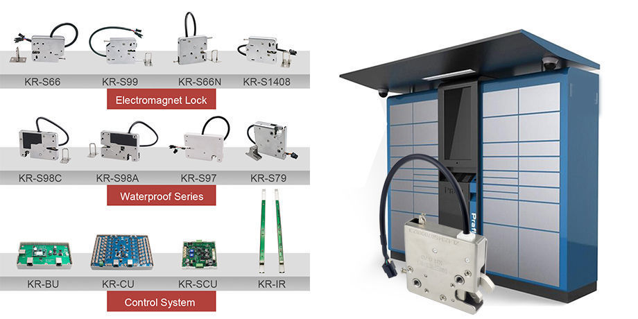 Intelligent Electric Motor Driven Express Cabinet Lock, Lock Cylinder ...