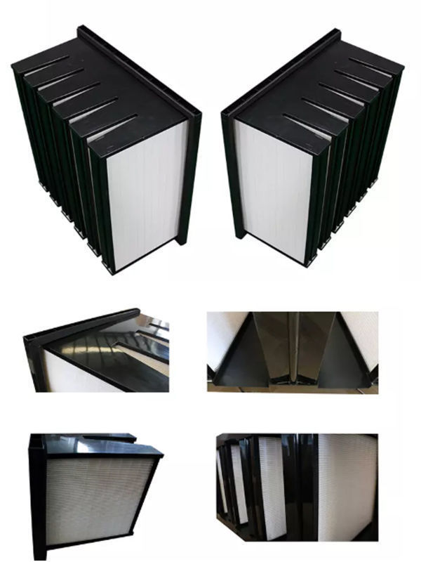 High Quality CleanRoom F6 F7 F8 F8 F9 V-bank compact Air Filter, Air ...