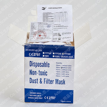 China ZH4361 Folding Active Carbon Filter FFP3 FFP2 FFP1 4 ply Face ...