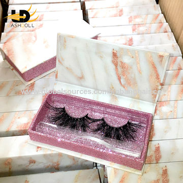 China NEW marble Eyelash Packaging Box wholesale Lash Box Packaging ...