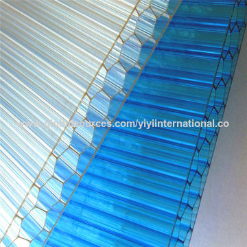 China Sunshine Polycarbonate Sunshade Roof Sheet Hollow PC Board on ...
