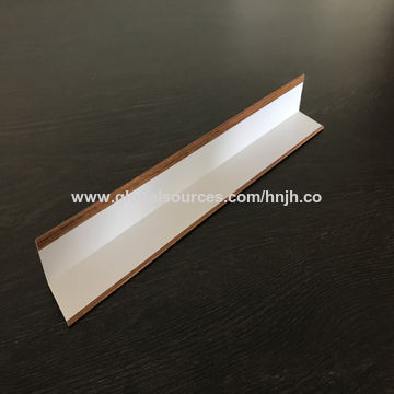 China PVC L angle shape jointer corner wood color laminated customized ...