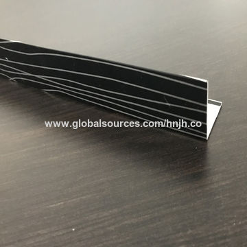 China PVC L angle shape jointer corner wood color laminated customized ...