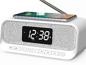 China Wireless charging Clock FM radio with Bluetooth, AUX,USB port for ...