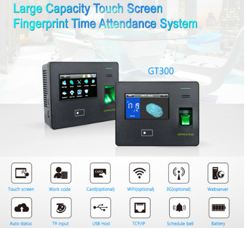 China 4.3inch Touch Screen Big Capacity Biometric Fingerprint Time ...