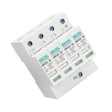 China 3 phase protector, 4P surge arrester type 2 surge protector 20kA ...