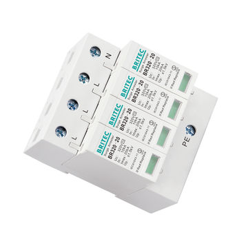 China 3 phase protector, 4P surge arrester type 2 surge protector 20kA ...