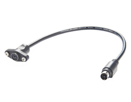 8 Pin Mini-DIN Male/Female Extension Cable Panel Mount, Mini-DIN Socket ...