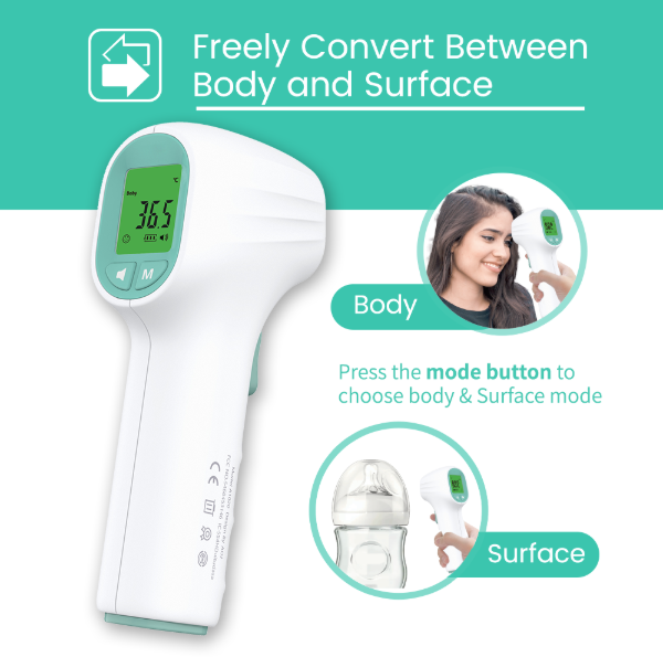 China AOJ Termometro Forehead Digital Non-contatct Ear&Forehead ...