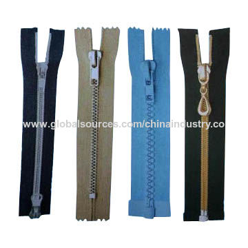 China Brass Zippers, aluminium zipper,slider,metal zipper on Global ...