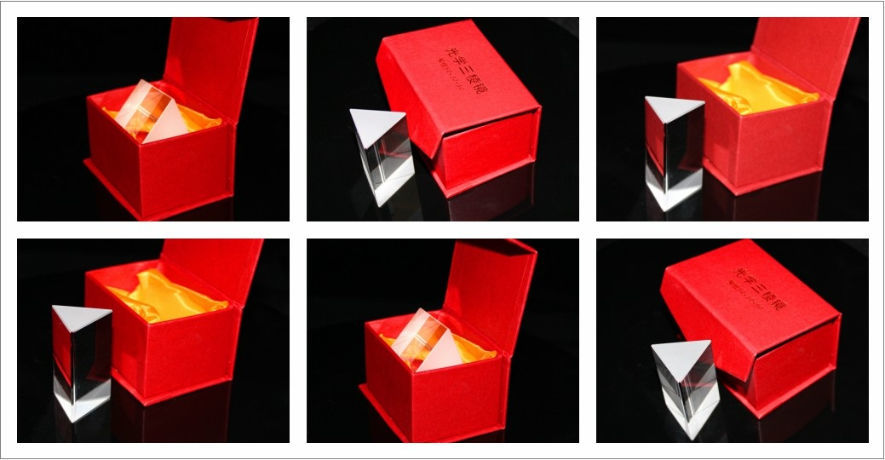 China Optical Plastic triangular Prism for scientific right angle prism ...