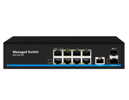 L2 Full managed 8 ports switch 10/100/1000Mbps with 2 giga fiber AC ...