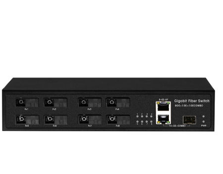 8 port 1000M fixed fiber ports network switch with 2 ports 10/100/1000M ...