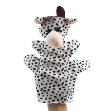 China Cartoon Animal Finger Novelty Toy Panda Style Puppets Soft Velvet