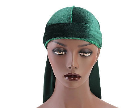 China Velvet Durag Cap Headwraps with Long Tail and Wide Straps Perfect ...