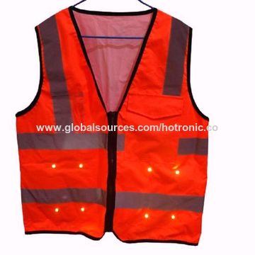 Hong Kong SAR LED safety vest on Global Sources,Reflective LED safety ...