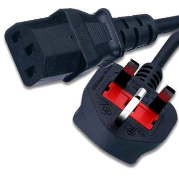 China UK Standard Power Cord with BS Non-dismountable British Type Plug ...