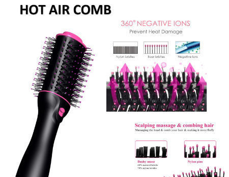 China Professional 3 in 1 Volumizer One Step Hot Air Brush Ionic Hair ...