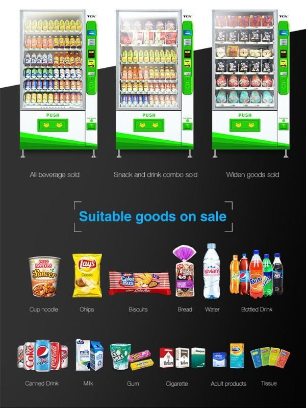 China TCN smart 24 hours self-service automatic milk food snack drink ...