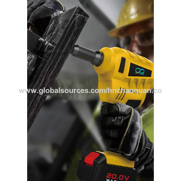 China 20V lithium battery cordless with brushless motor rivet gun ...