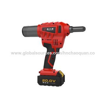 China 20V lithium battery cordless with brushless motor rivet gun ...