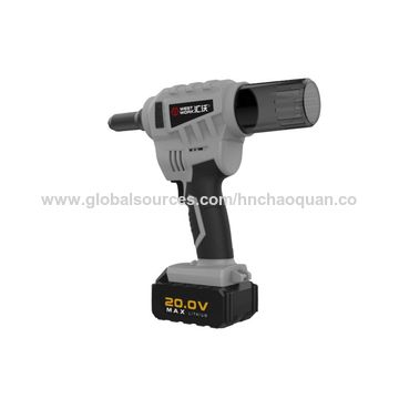 China 20V lithium battery cordless with brushless motor rivet gun ...